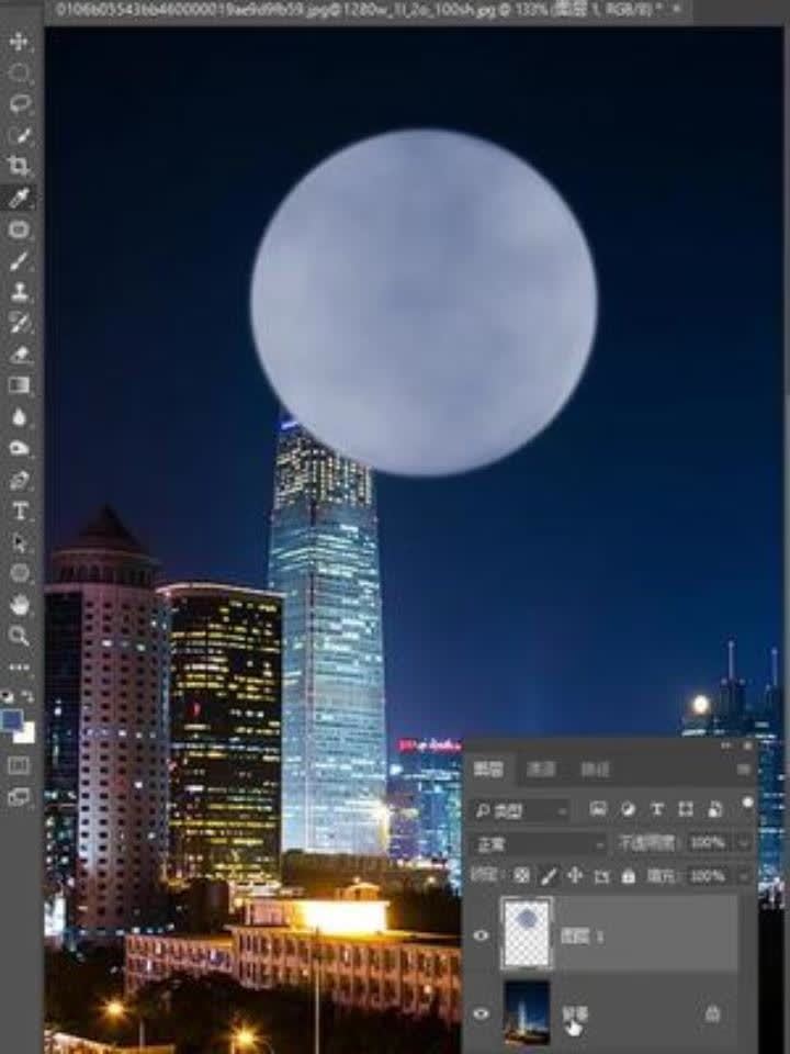 ps画一个月亮#图片处理#ps