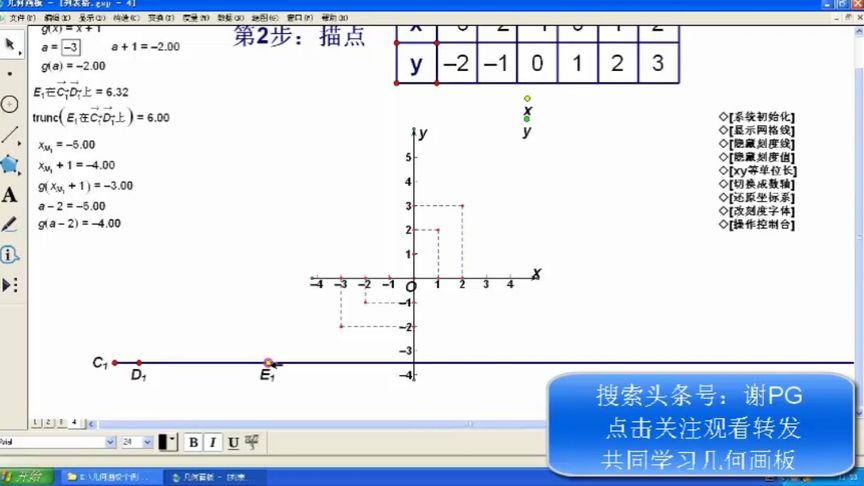 几何画板画函数图像第二步——描点