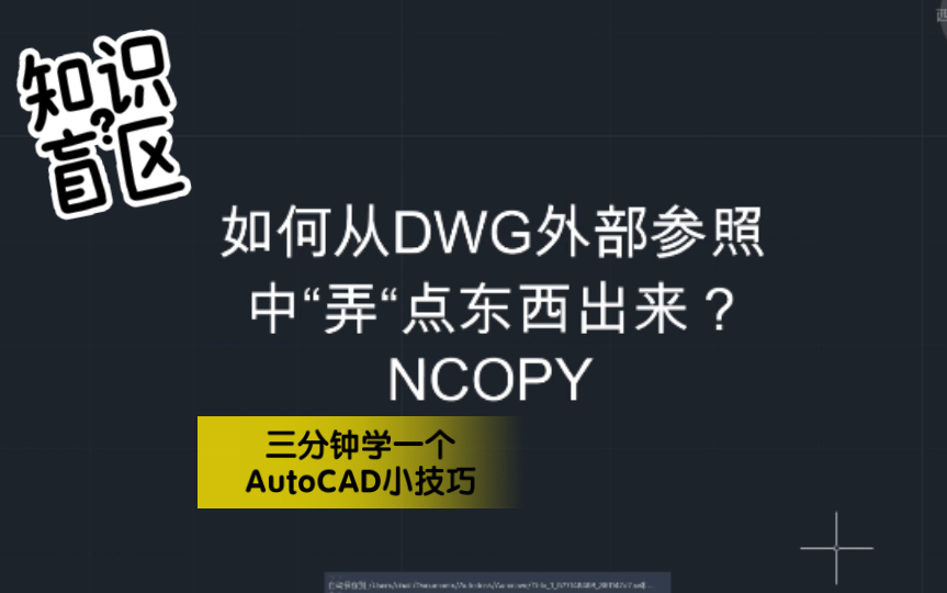 三分钟学一个AutoCAD小技巧:从外部参照复制对象出来