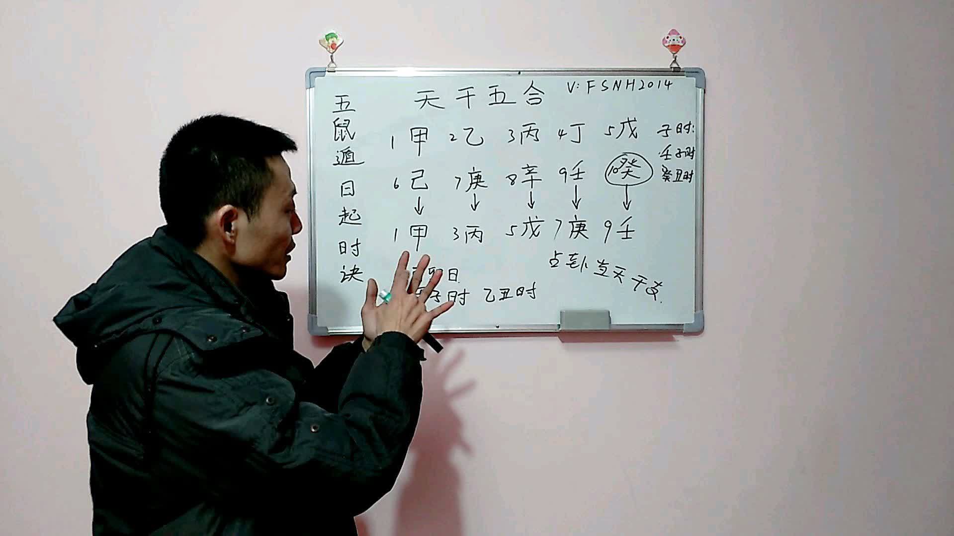 .推算当天时辰干支,五鼠遁