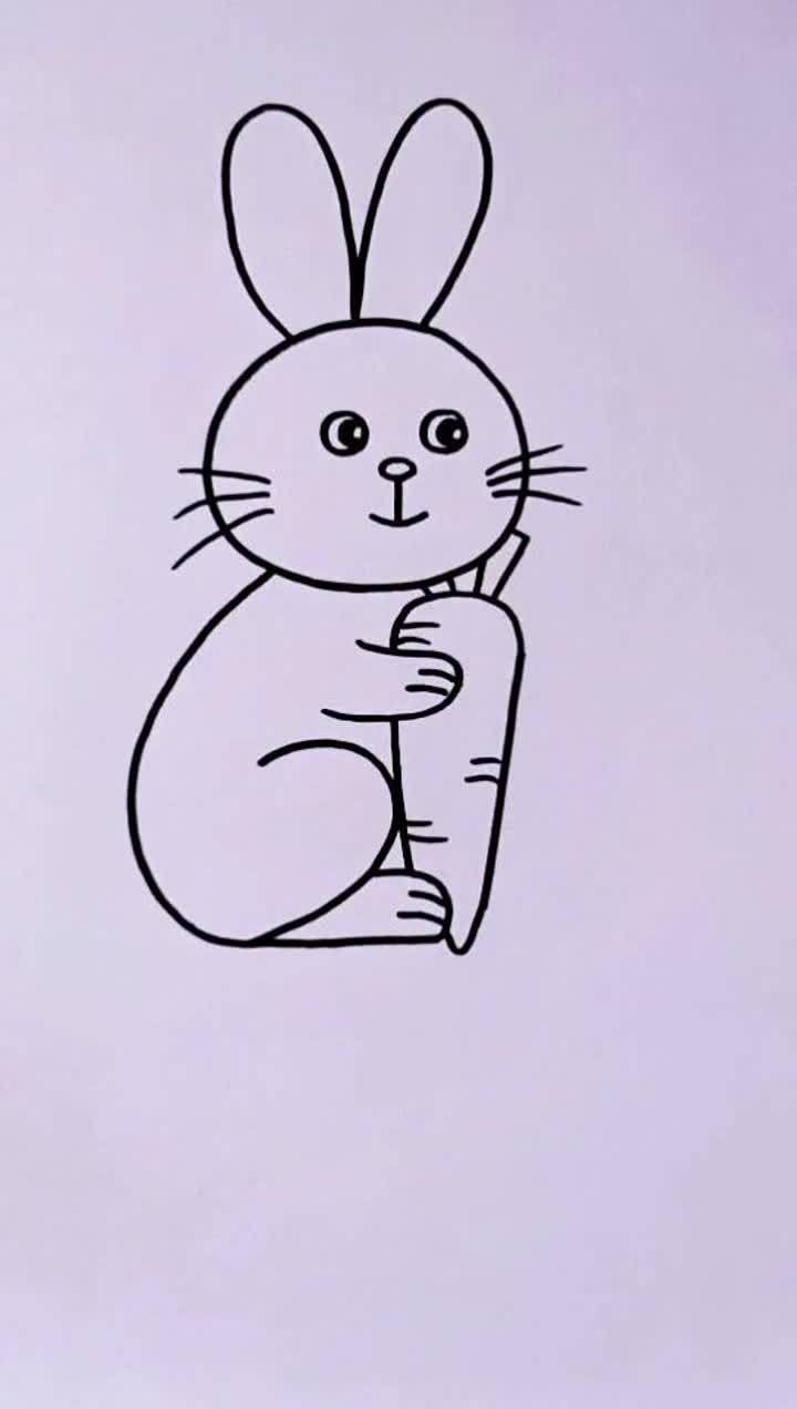 用数字021画兔子