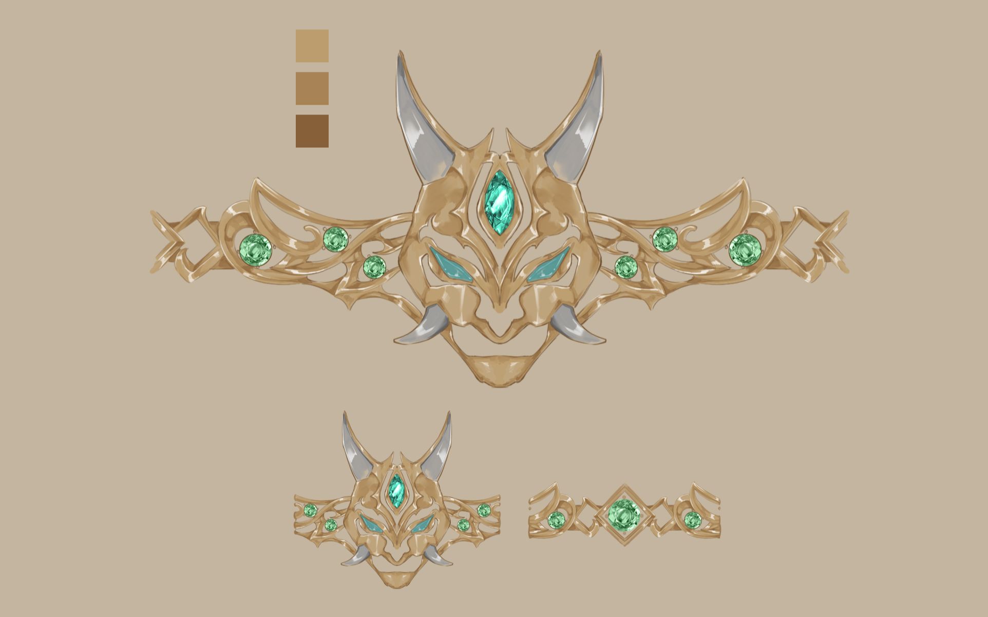 【珠宝设计】魈戒指绘画过程 十倍速录屏 客订设计他人禁止使用