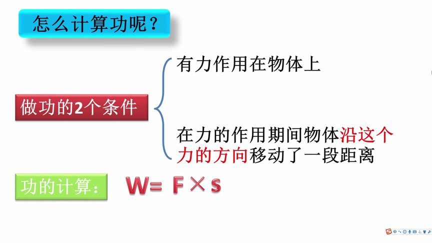 轻松学:初中物理第六章第1节2《功的计算》