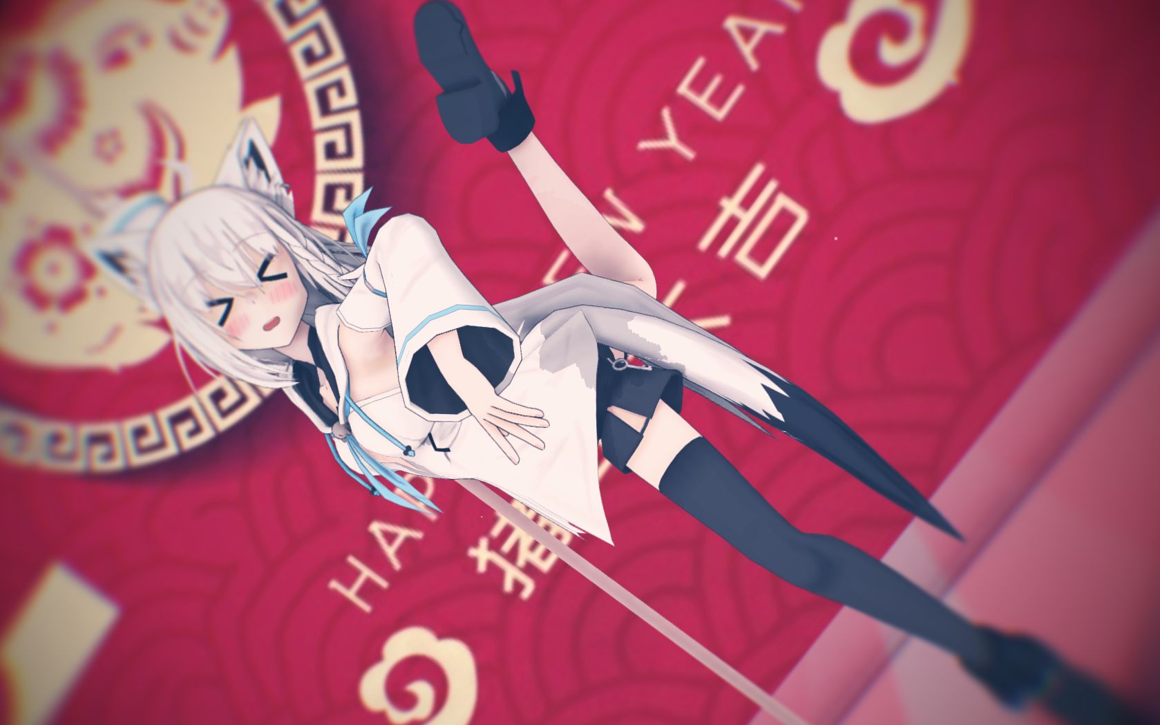 【白上吹雪/MMD】小狐狸钢管舞,awsl~