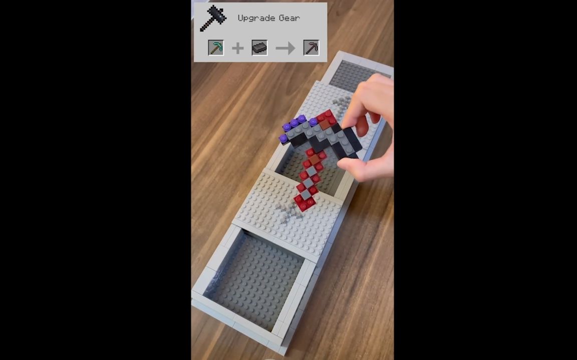 钻石升级!乐高还原《我的世界》下届合金锭锻造台~