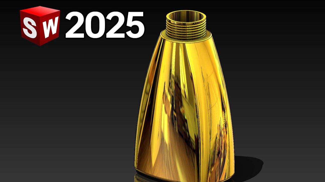 ...透SW2025】SolidWorks2025 sp 4.0 曲面建模:使用引导曲线和放样...