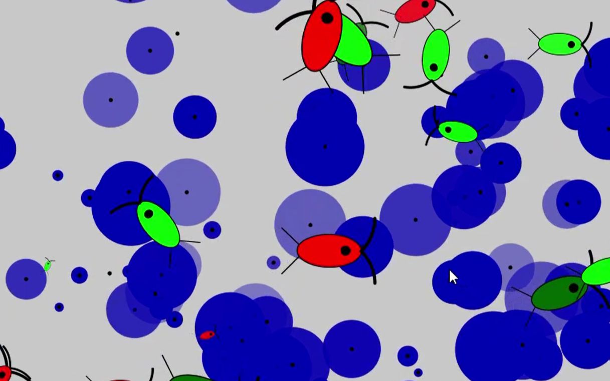 Processing模拟池塘生态系统