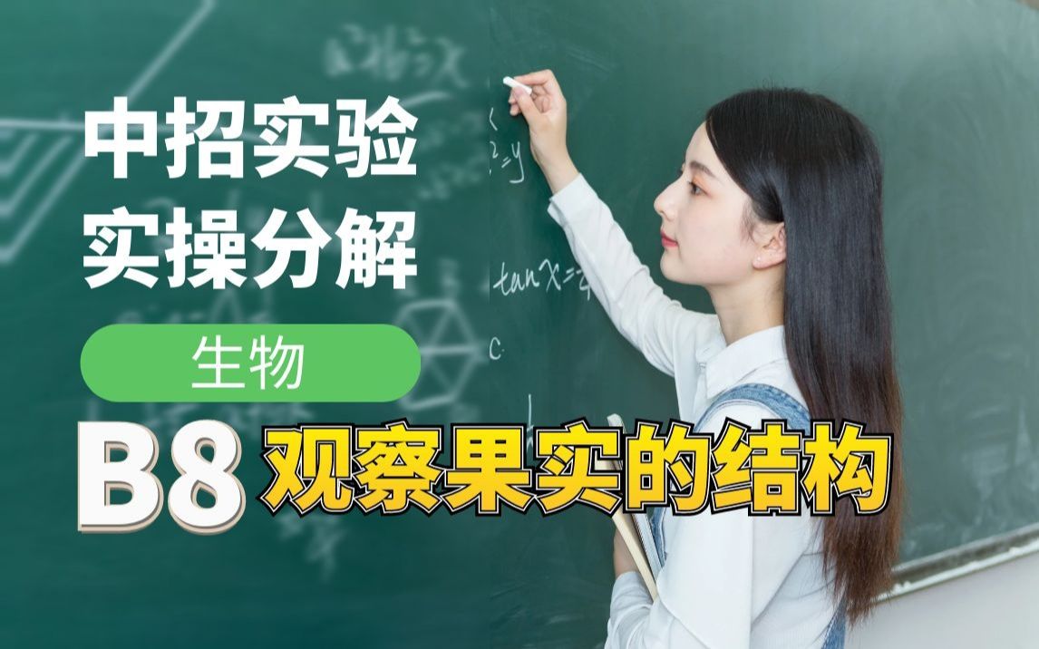 中招生物B8-观察果实的结构