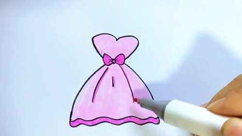 好好看的公主裙呀!创意简笔画,少儿创意美术,儿童画