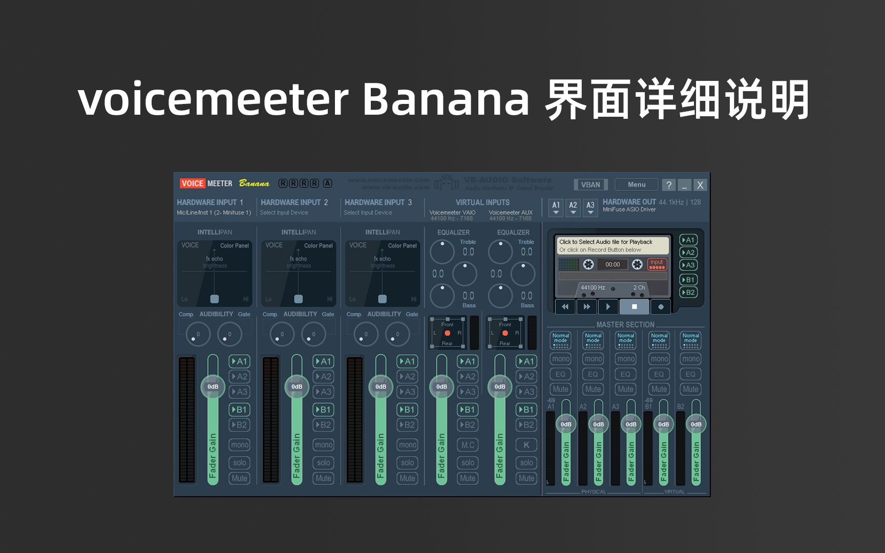 voicemeeter Banana界面详细说明
