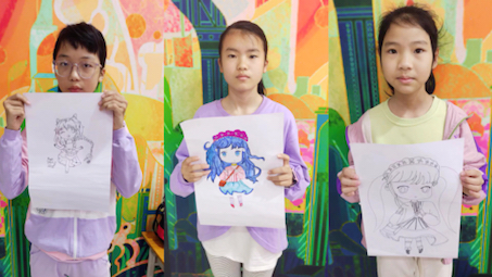 #小桔灯书画。动漫人物模仿作品