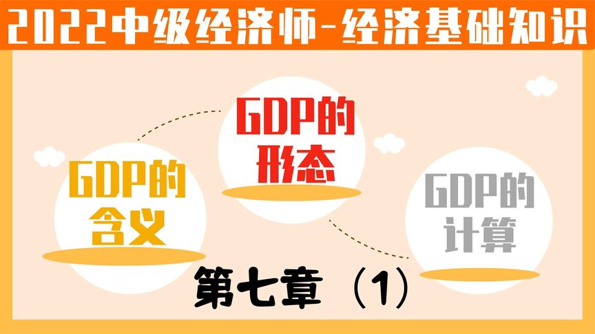 (1)第七章-国民收入核算-GDP-2022中级经济师-经济学基础