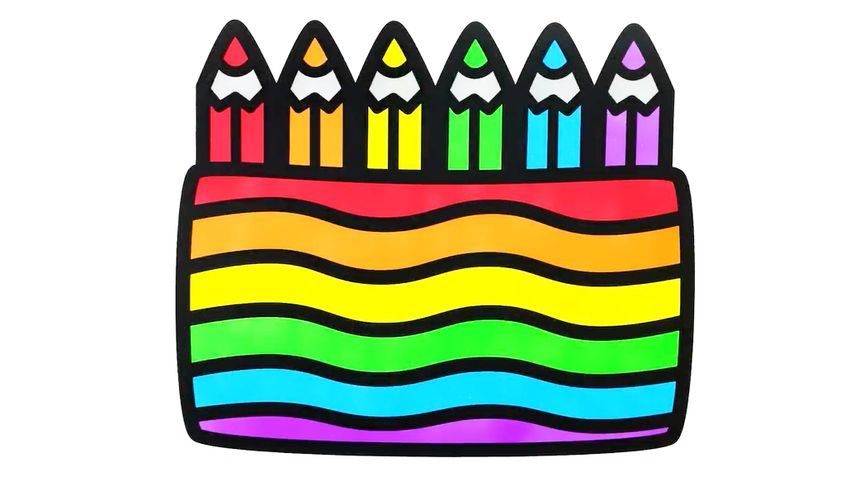 儿童简笔画动画《生日蛋糕》