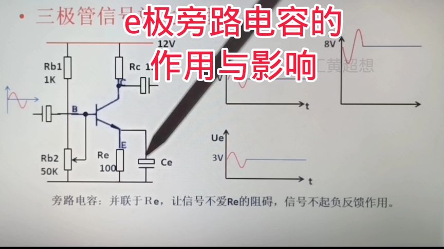 356-放大电路中,三极管e极旁路电容的作用与影响