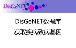 DisGeNET数据库获取疾病基因