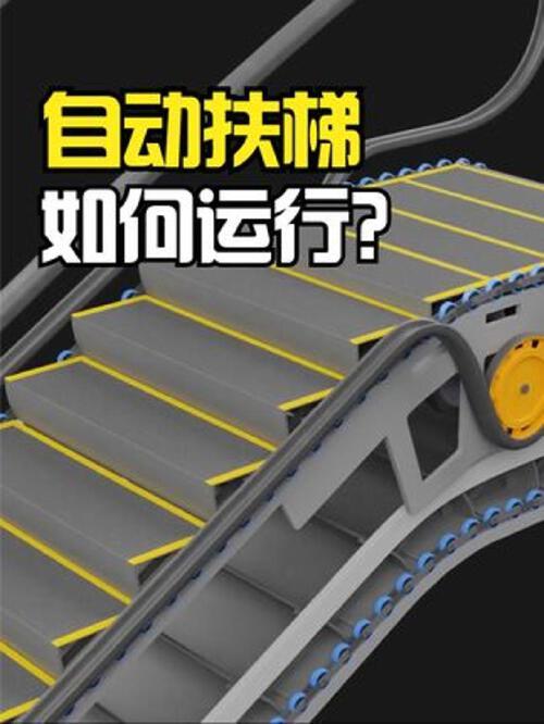 自动扶梯如何运行?内部有如此巧妙的设计!动画演示工作原理