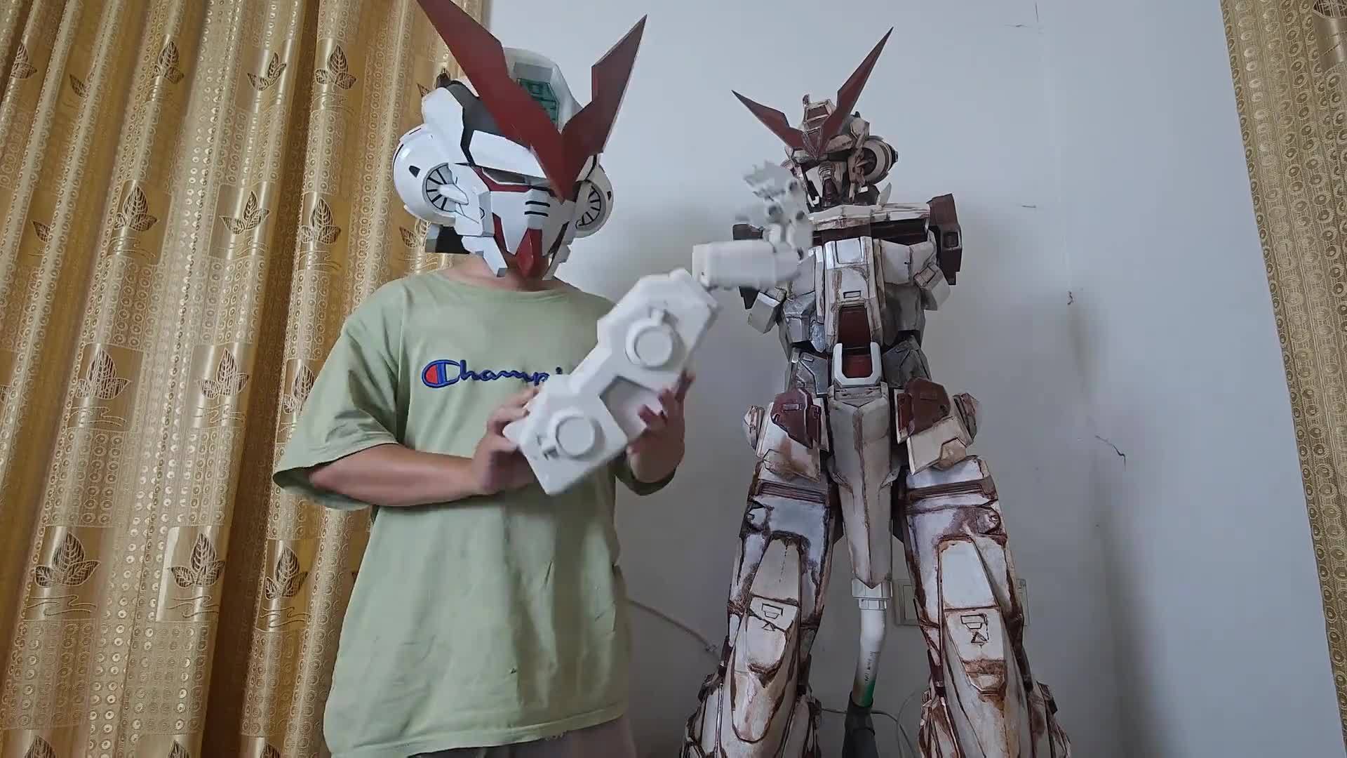 风之伊:红异端高达手臂制作,第122天 #手工制作 #模型制作 #高达模型...