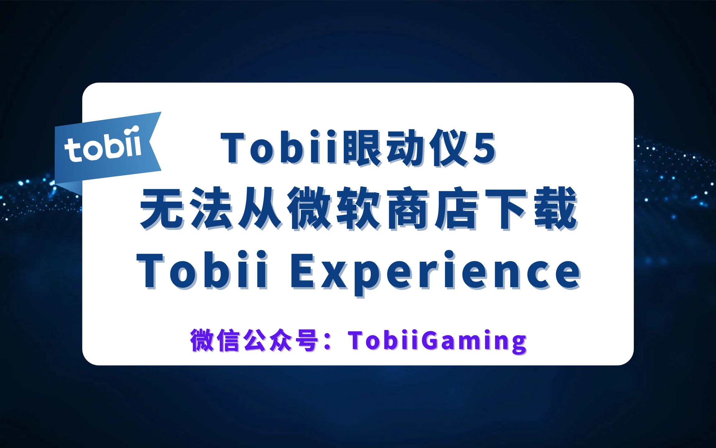 无法从微软商店下载Tobii Experience | TobiiGaming