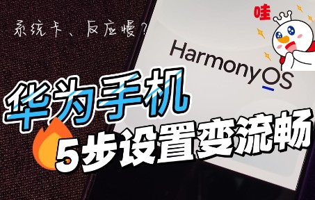 华为手机反应慢?简单5步设置,瞬间让系统变清爽流畅