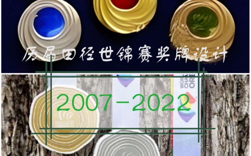 历届田径世锦赛奖牌设计(2007-2022)