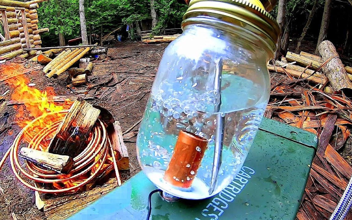 ...离网加热原型-铜线圈热水器_热交换器_辐射加热器【双语机翻字幕】