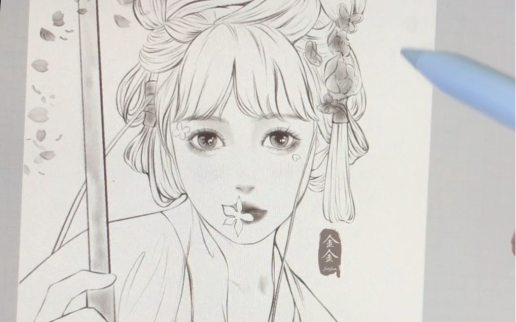 女生线稿|procreate手绘|女生头像|线稿练习|沉浸式画画