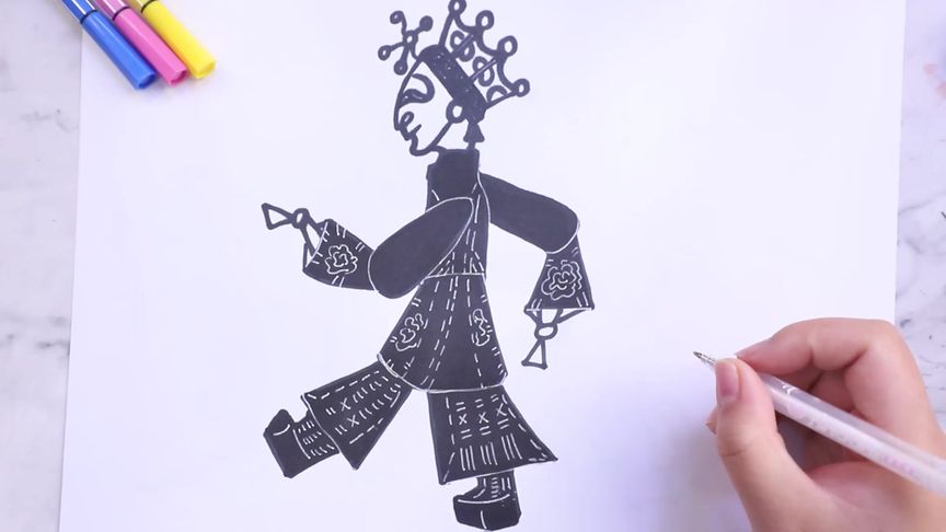 皮影人物怎么画