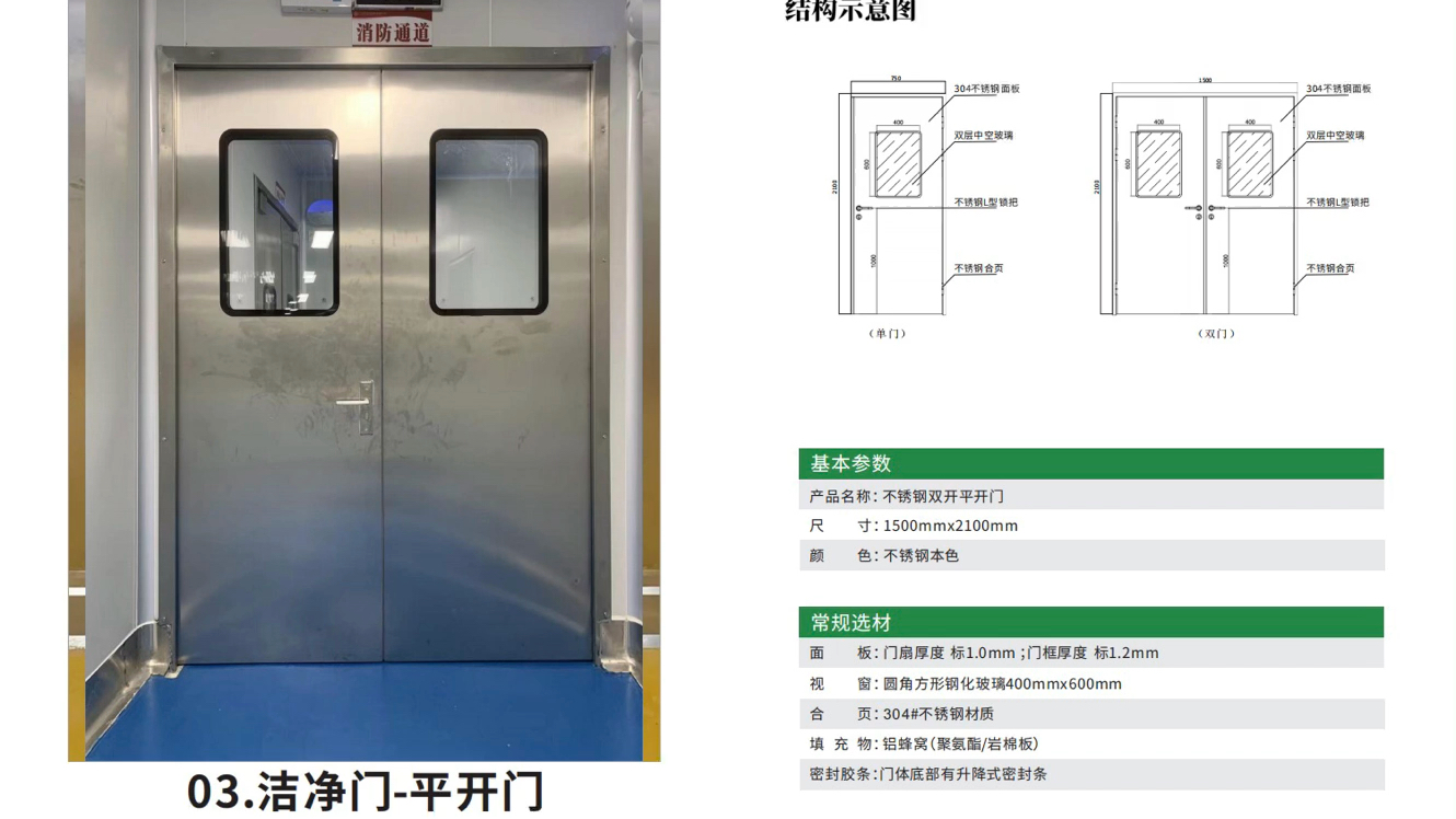 无尘车间医院净化门洁净门钢质门镀锌板彩钢板医用气密门平开门 ...