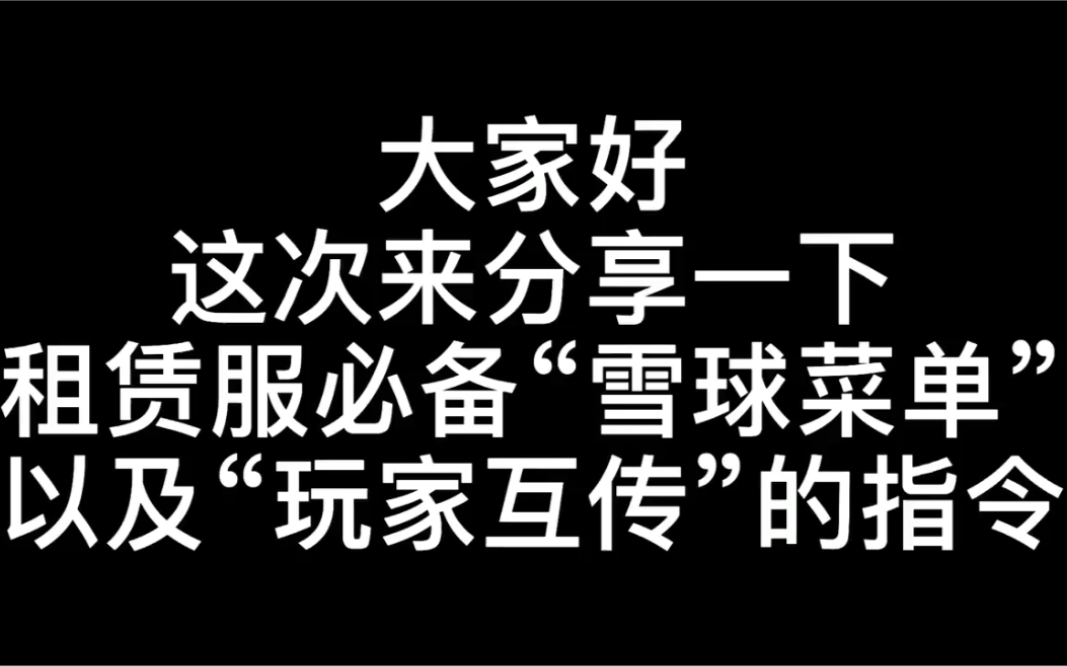 《我的世界》“雪球菜单”和“玩家互传”[已不适用]