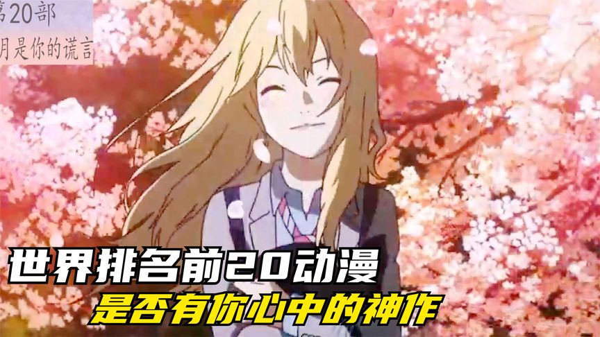 全球评分前20的动漫,是否有你心中的神作,你的名字只能排末尾