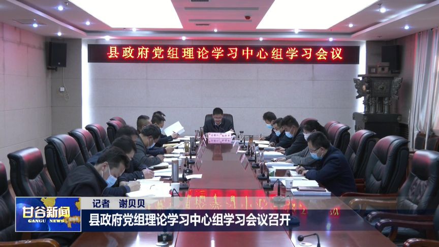 县政府党组理论学习中心组学习会议召开