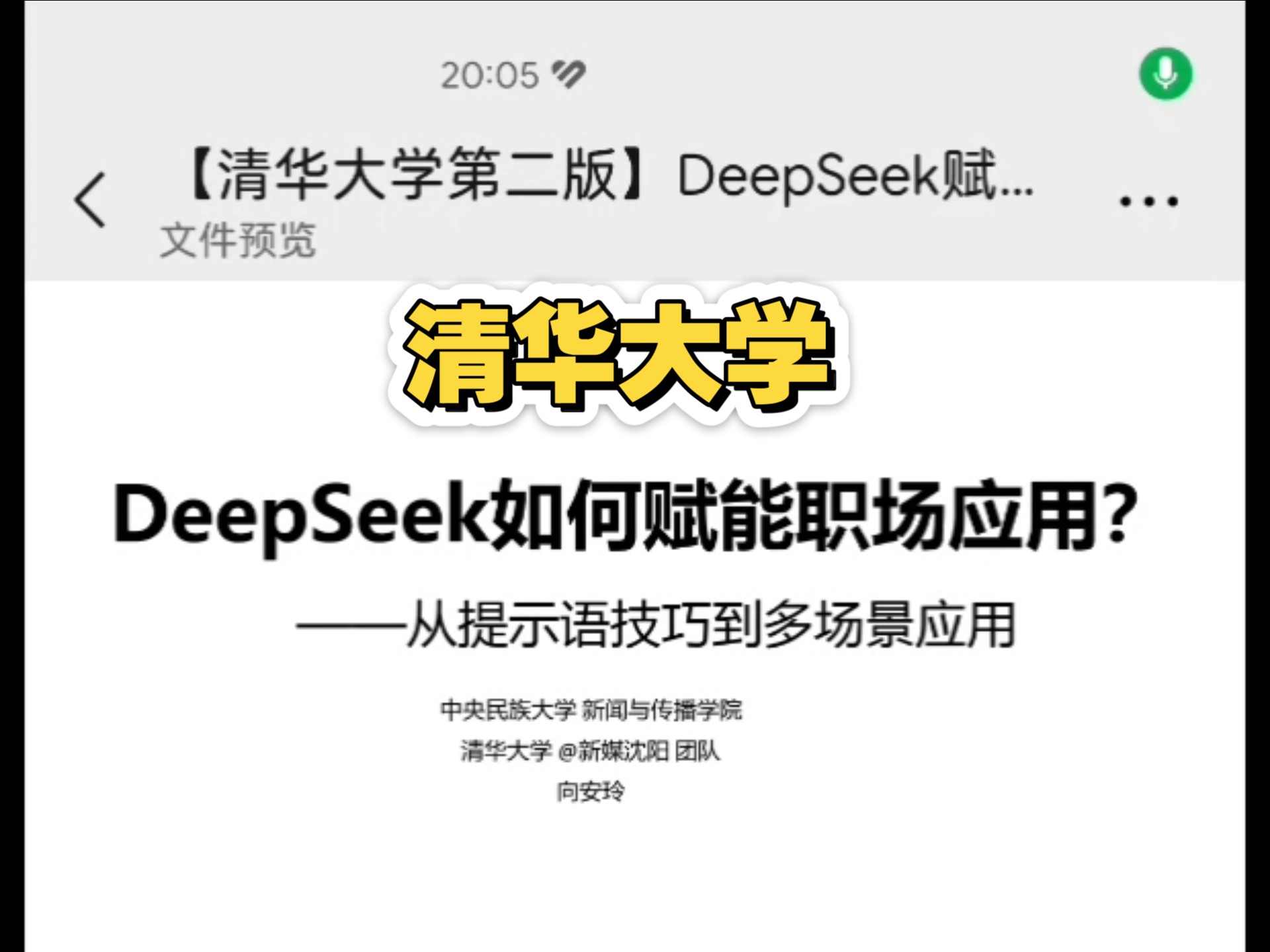 【清华大学】deepseek第二版《如何赋能职场应用》