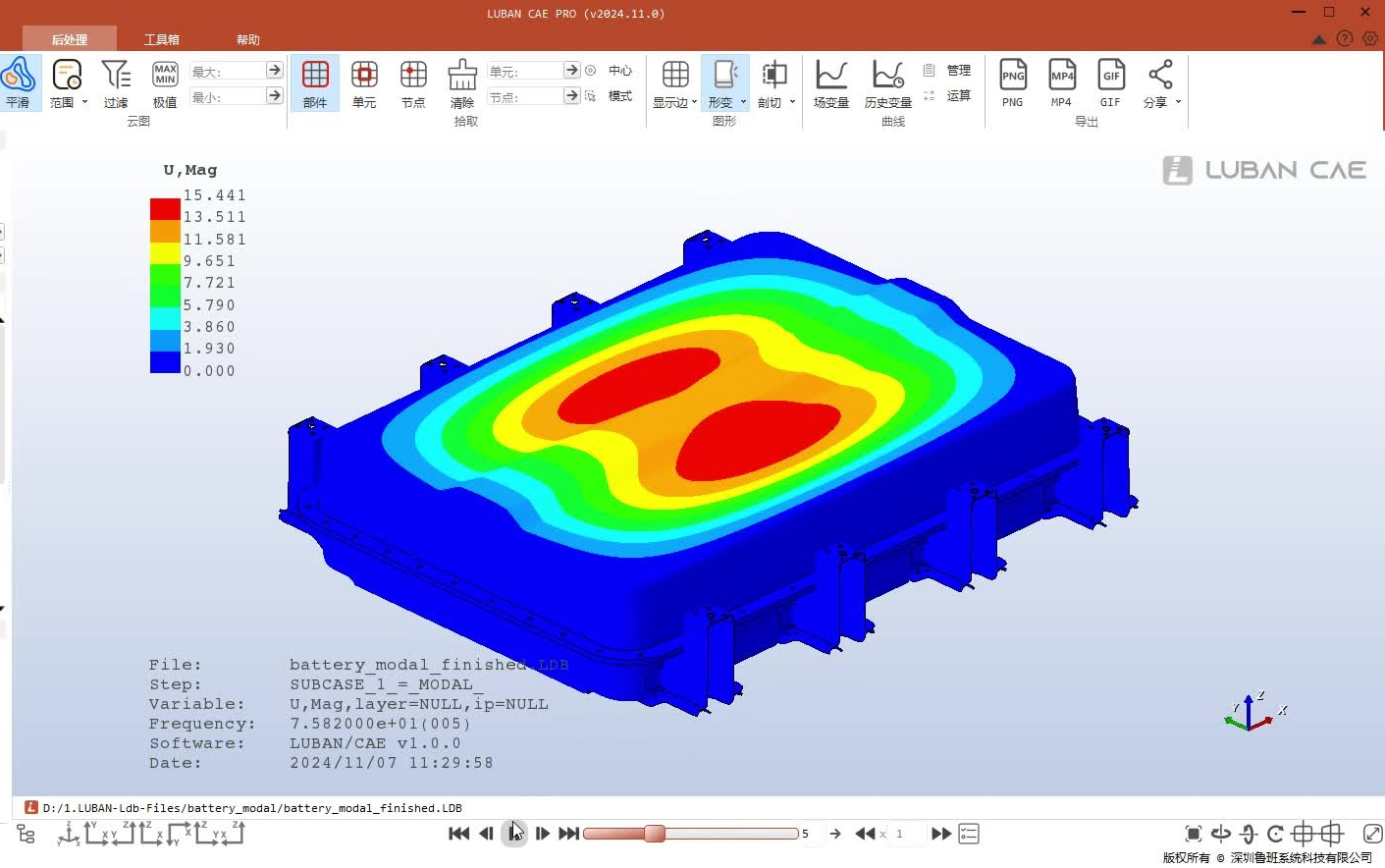 鲁班CAE后处理模块:1.基础功能介绍