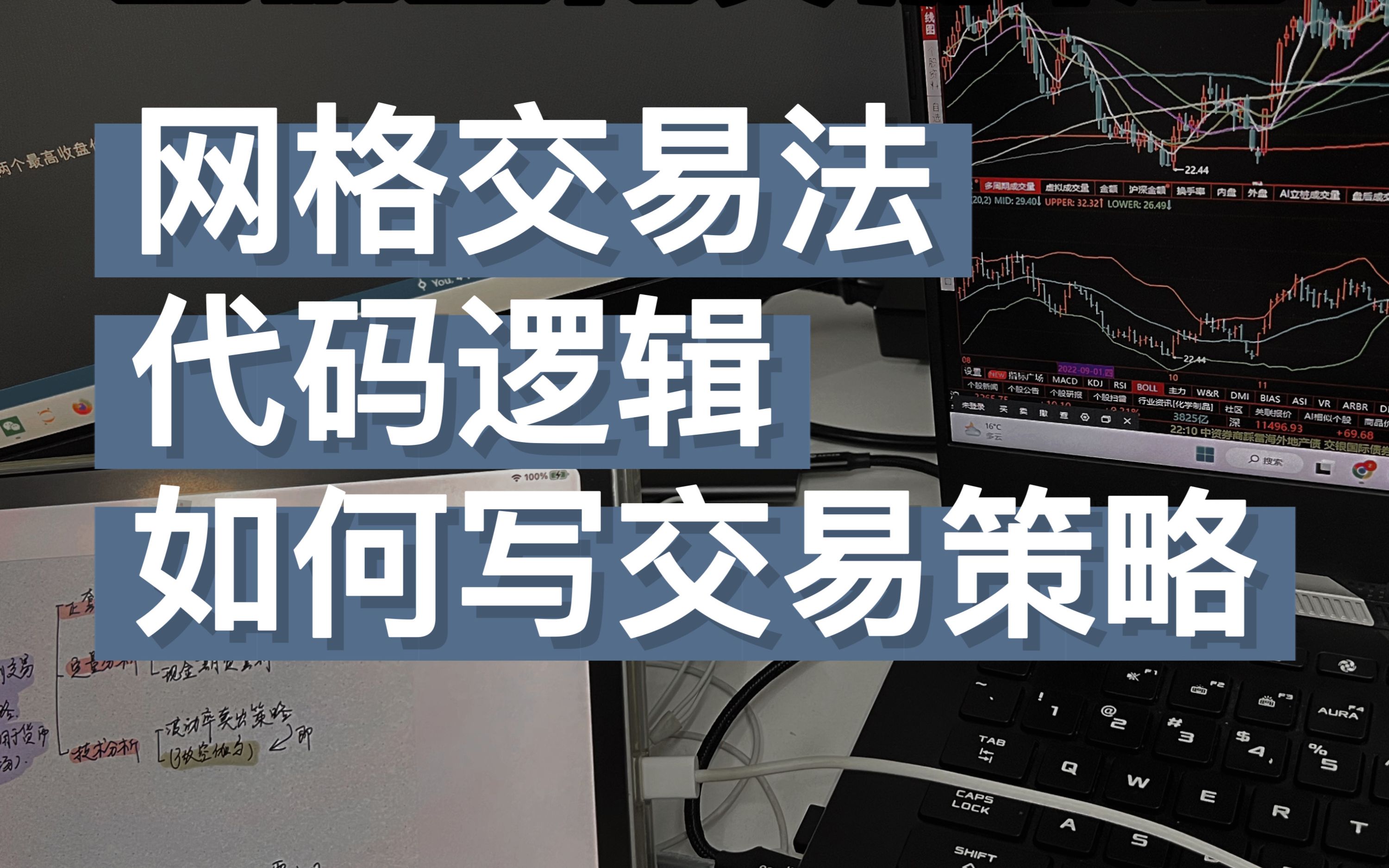 网格交易法,回测代码逻辑,字丑慎看