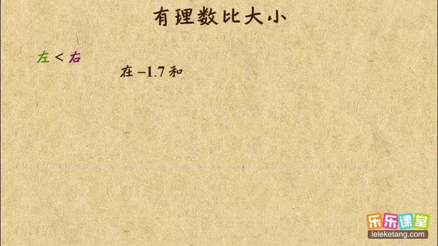 学霸笔记 (初一 中考)初中数学七年级上册 有理数比较大小