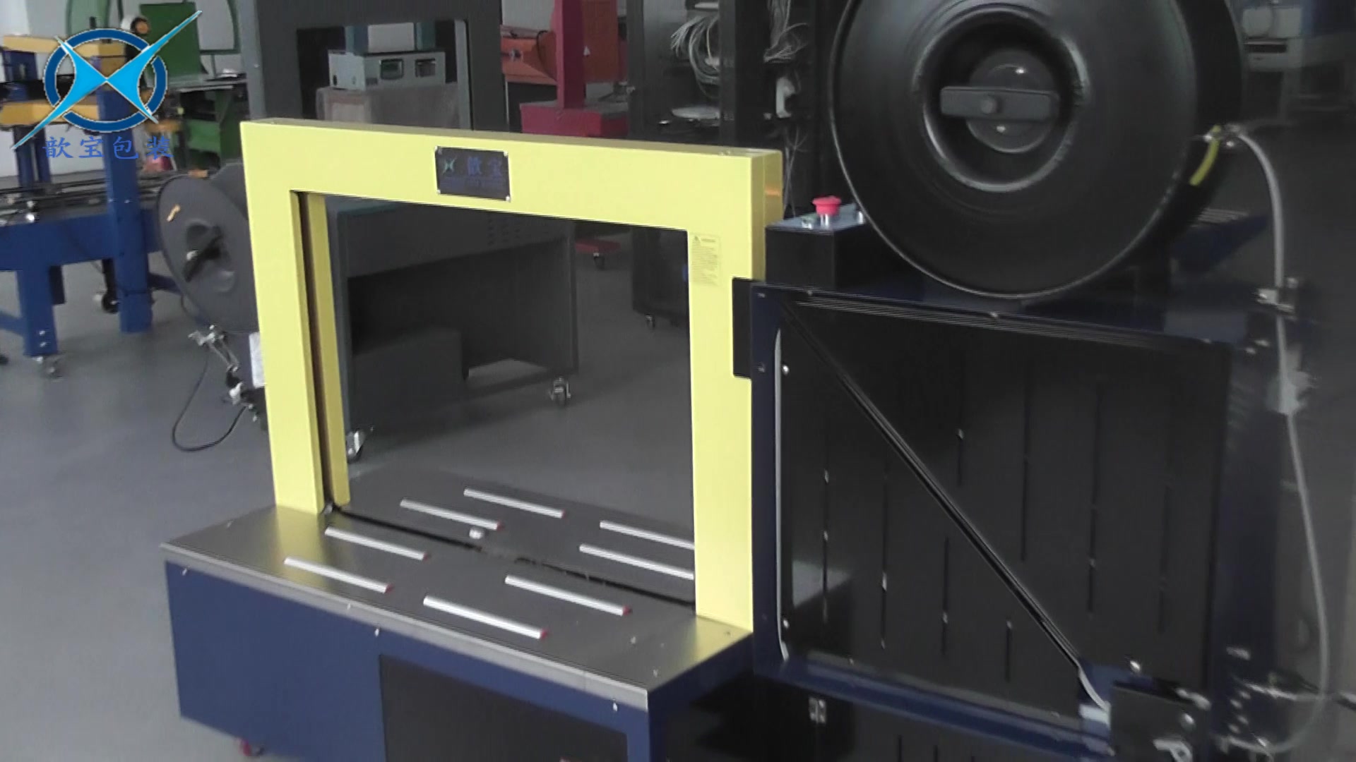 吉林钢铁外包装箱全自动pp带打包机