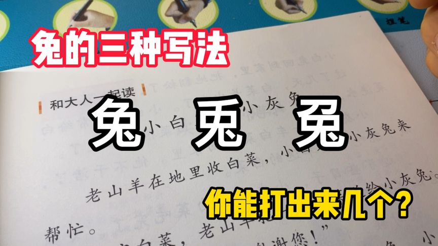 【生僻字】兔的三种写法