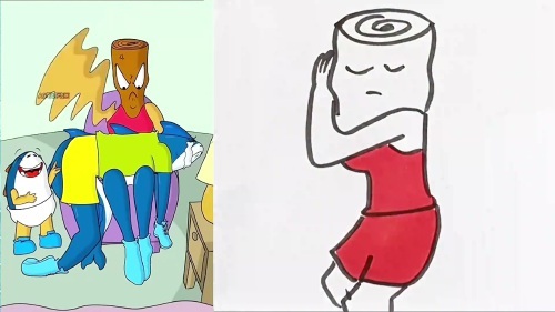 在无声的Canvas上,妈妈的木棍人绘出心灵的温暖与孤独