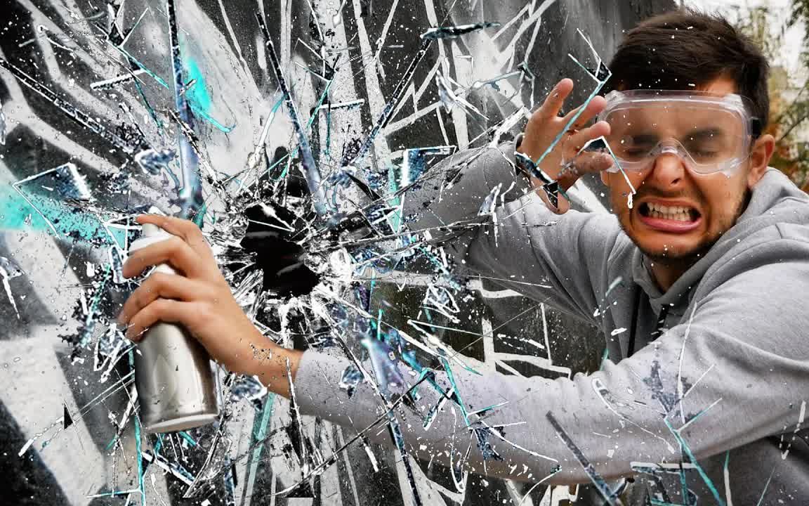 【艺术创想】我尝试画破碎玻璃的效果