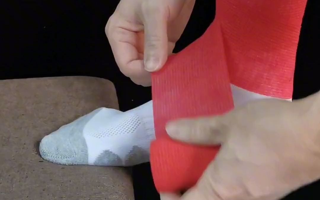 自粘绷带 粘弹性绷带,脚踝扭伤保护八字缠绕向斜提拉