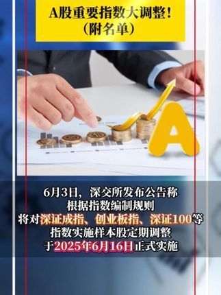 A股重要指数大调整!(附名单)#A股 #金融 #证券 #股票 #投资 @抖音小...