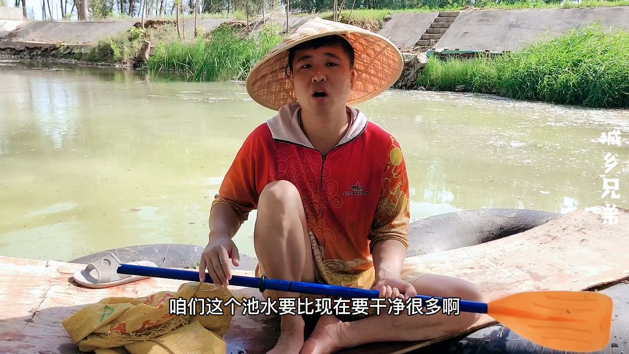 小伙养“锦鲤鱼”把石灰扔进土塘消毒,水面瞬间变成牛奶一样的白