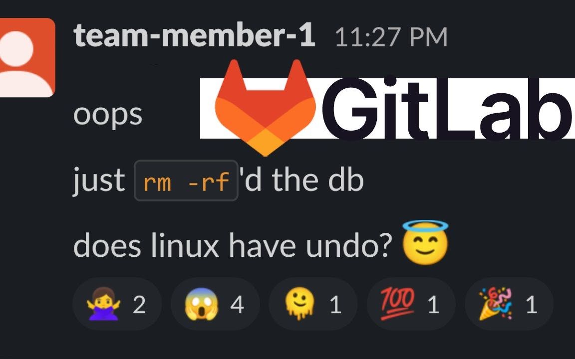 线上数据库被rm -rf了怎么办?GitLab官方删库事件简述【中字】