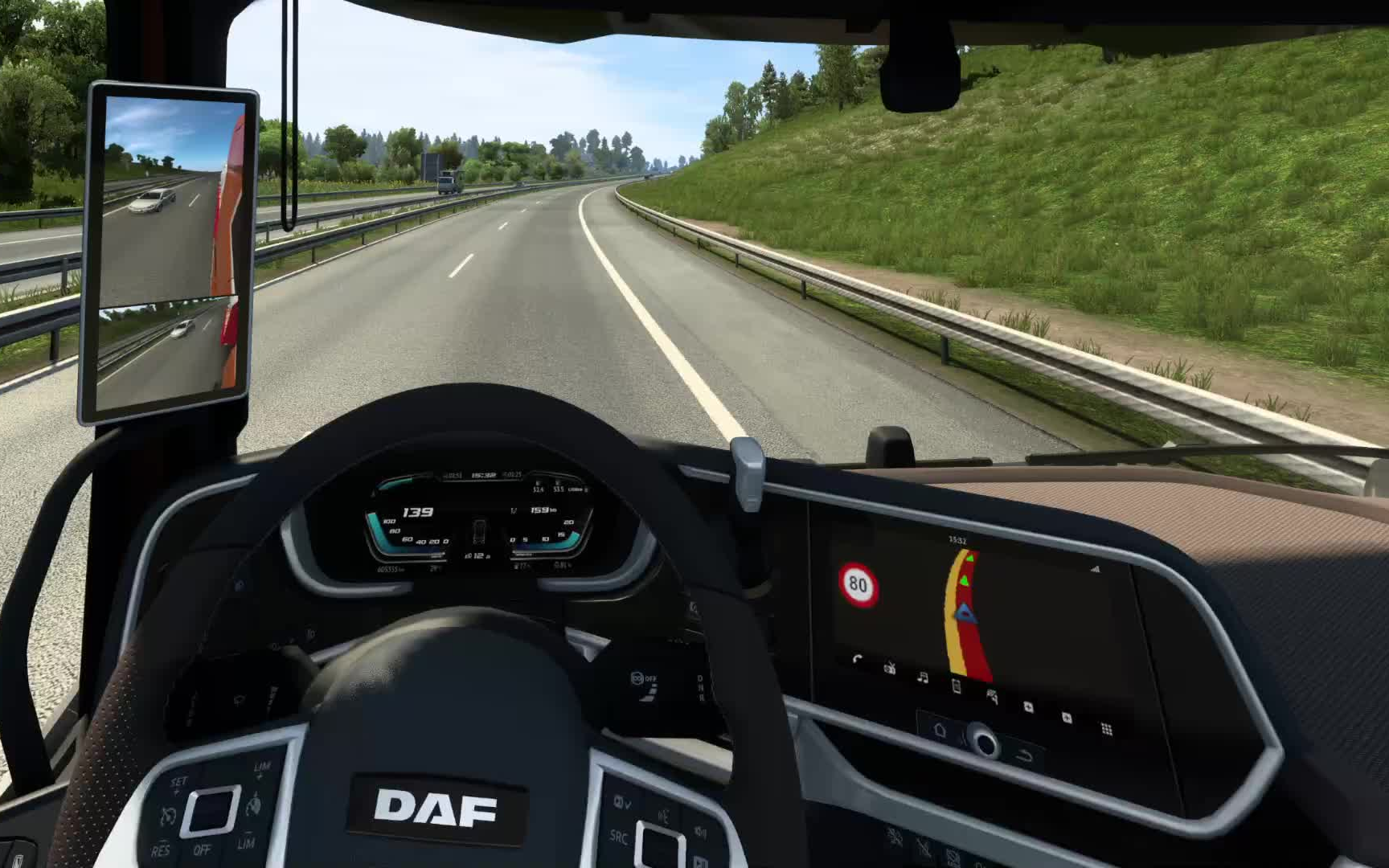 【VR】欧卡2 上了VR简直就是另一款游戏…就差一套方向盘了