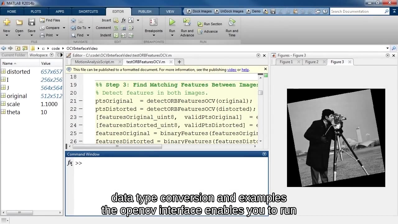 使用OpenCV和MATLAB(英文字幕)