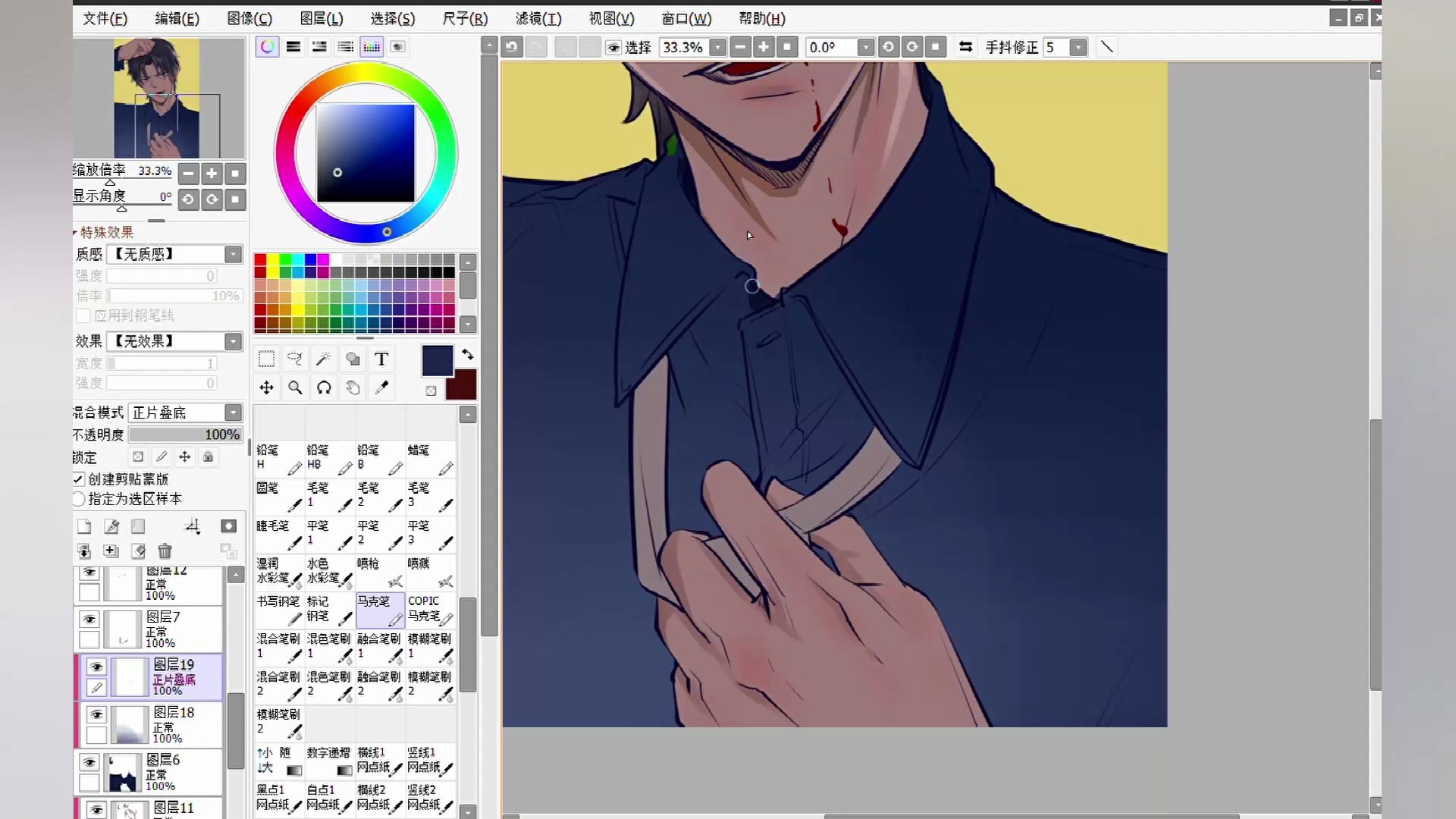 【sai板绘过程】别反抗了!进来画画?