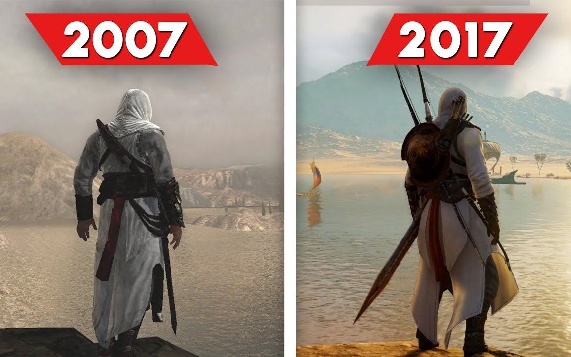 《刺客信条1》对比《刺客信条:起源》- 2007 vs 2017