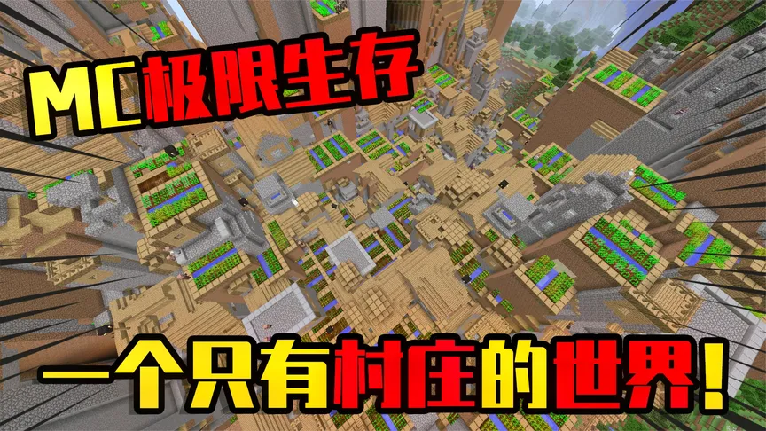 我的世界数据包:假如MC整张地图里都是村庄,那将会是什么场面?