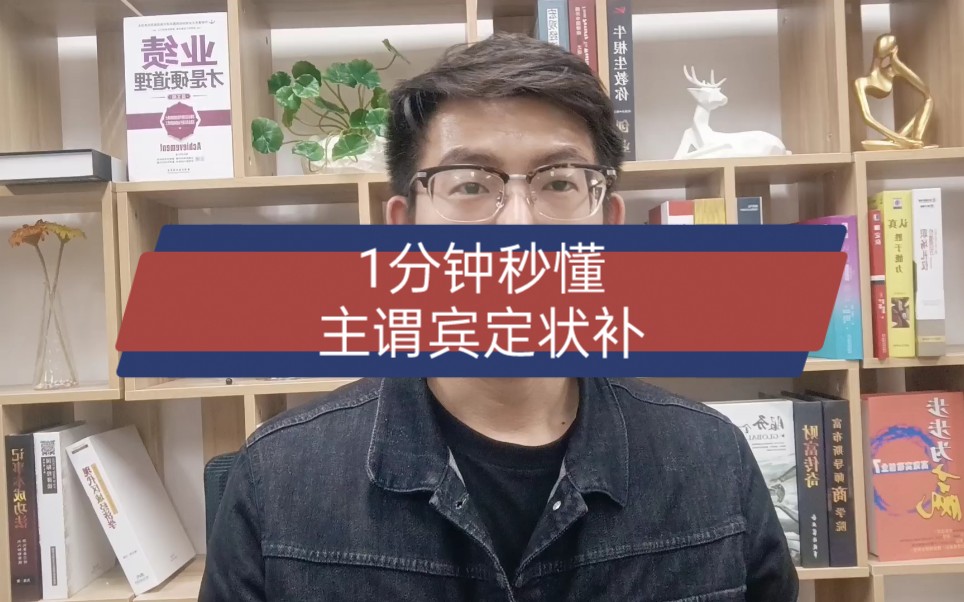 1分钟秒懂主谓宾定状补
