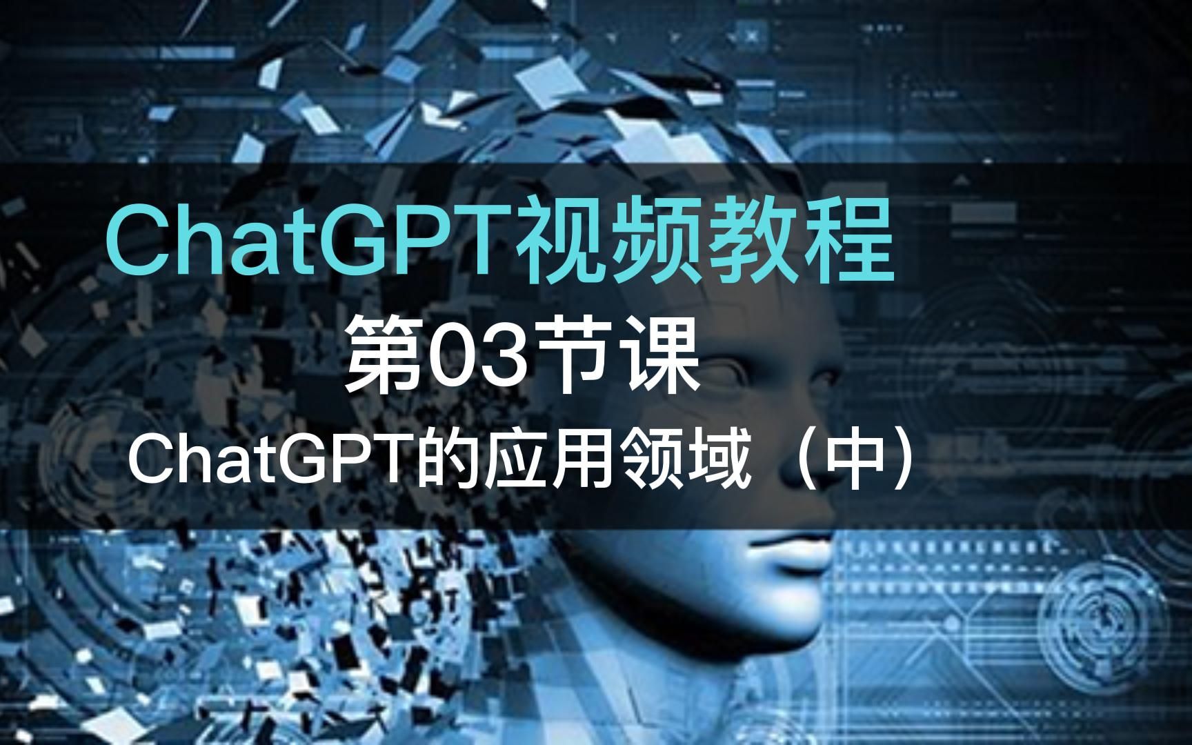 第03讲:ChatGPT应用领域讲解(中)
